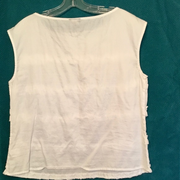 Talbots | Tops | Talbots Ruffle Front Cotton Top | Poshmark